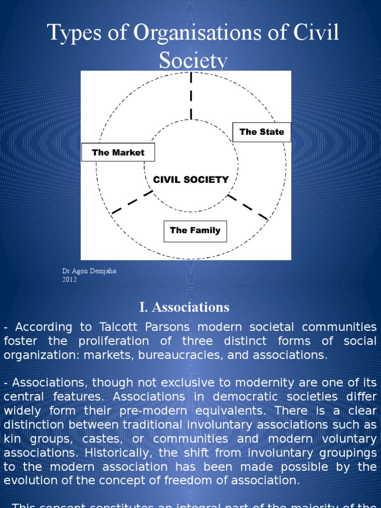 Lecture 3 - Types of Organisations of Civil Society Power Point | PDF ...