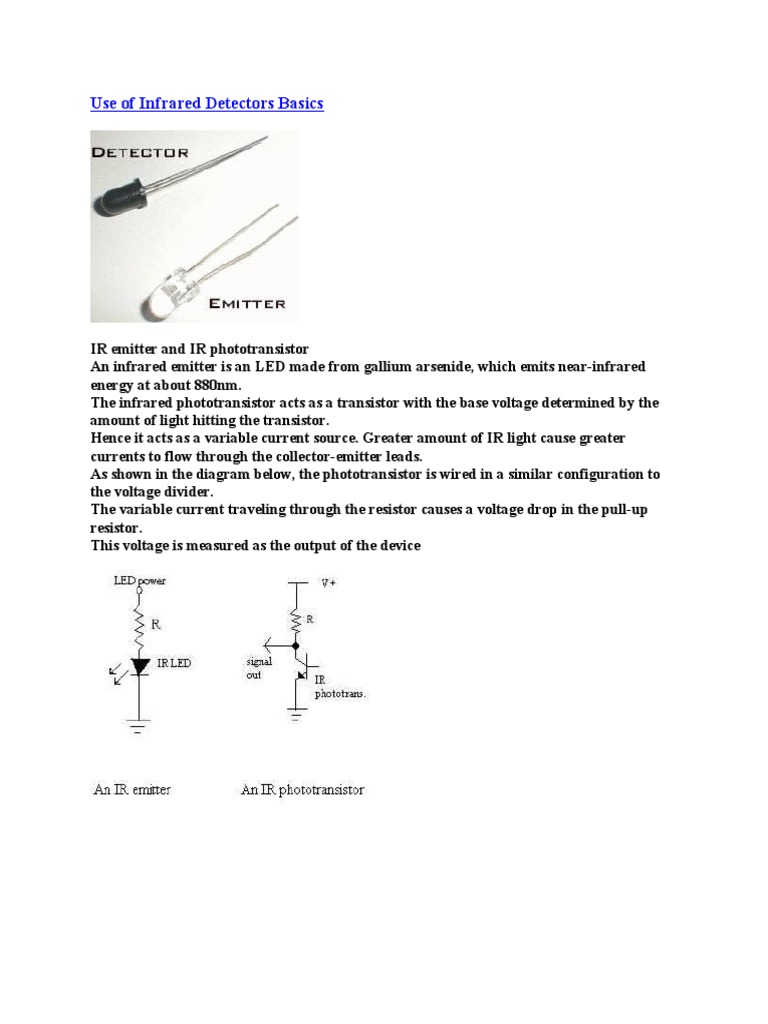 Use of Infrared Detectors Basics | PDF | Infrared | Electrical Engineering
