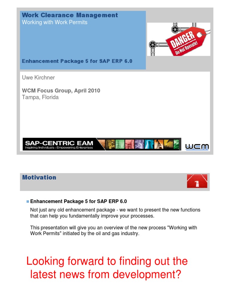 Work Clearance Management: Working With Work Permits | PDF | Risk ...