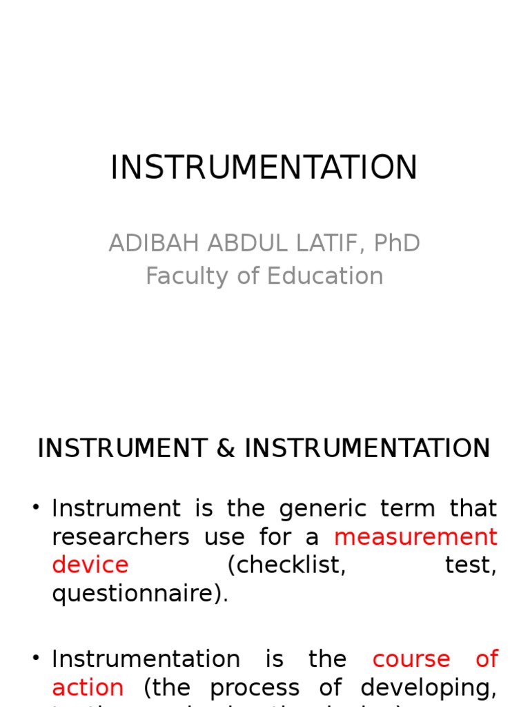 13.10.14 Instrumentation and Data Collection | PDF | Survey Methodology ...