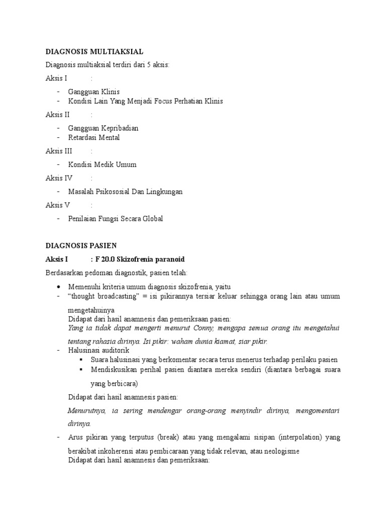 Diagnosis Multiaksial | PDF | Pengembangan Diri
