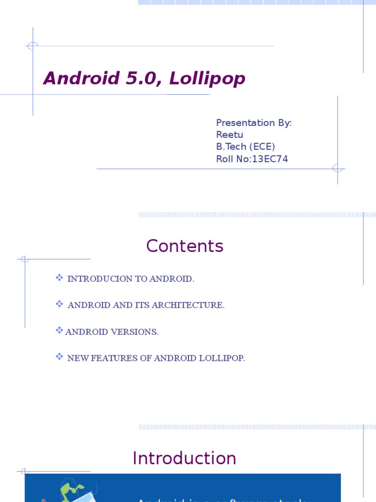 Android Lollipop | PDF | Android (Operating System) | Mobile Linux