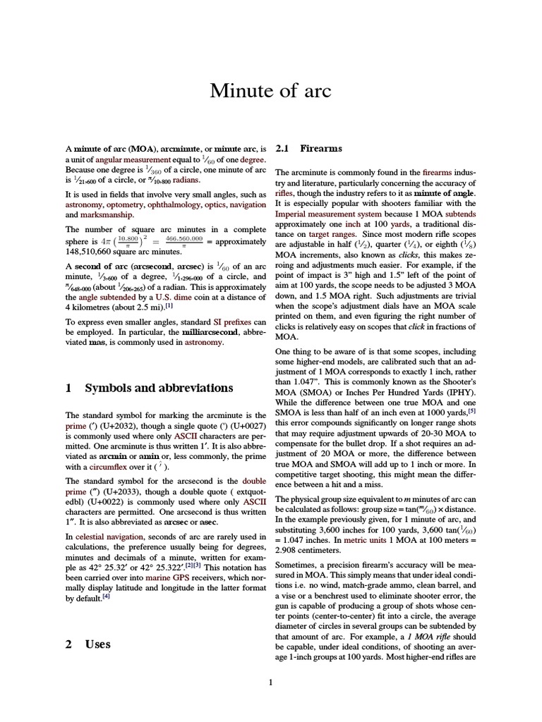 Minute of Arc | Minute And Second Of Arc | Trigonometry