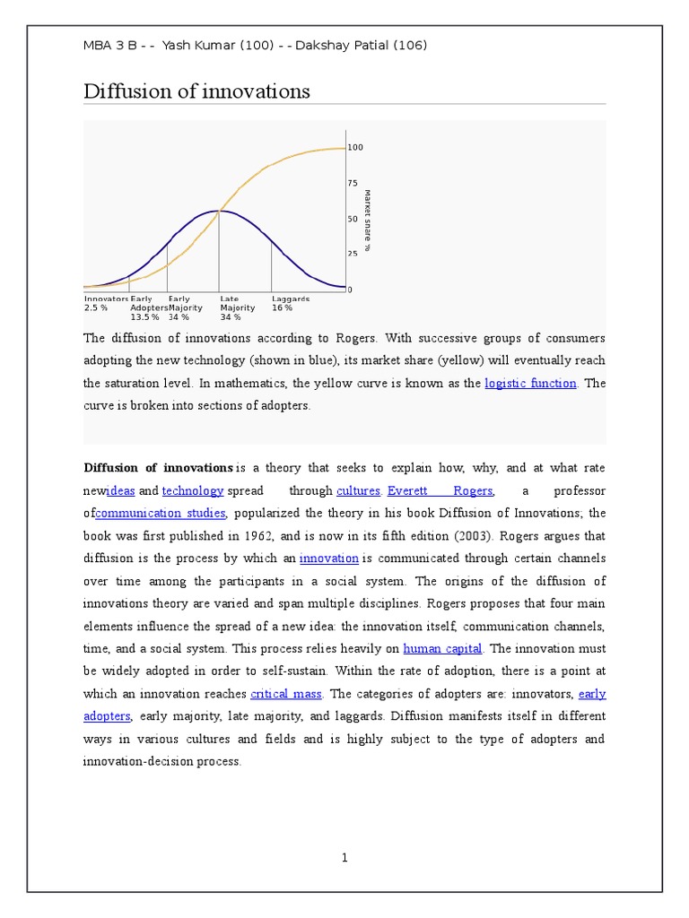 Rogers' Diffusion of Innovations Overview | PDF | Academia | Epistemology