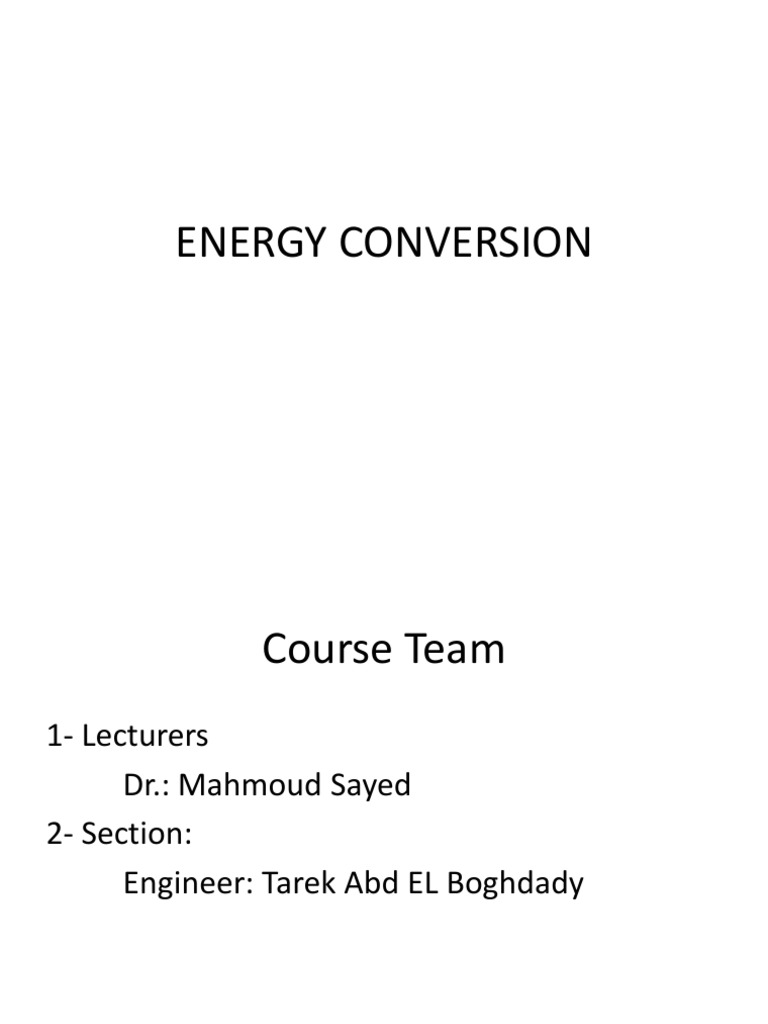 Energy Conversion | PDF | Science & Mathematics