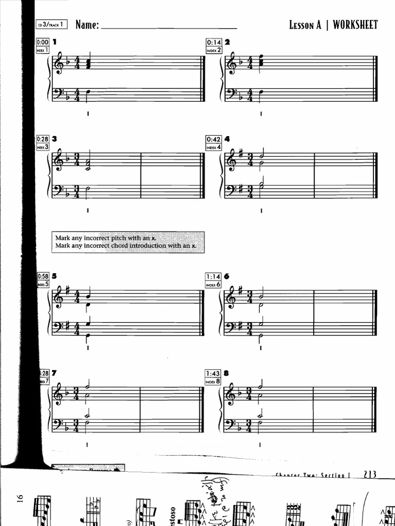 Harmonic Dictation Section I | PDF | Chord (Music) | Harmony