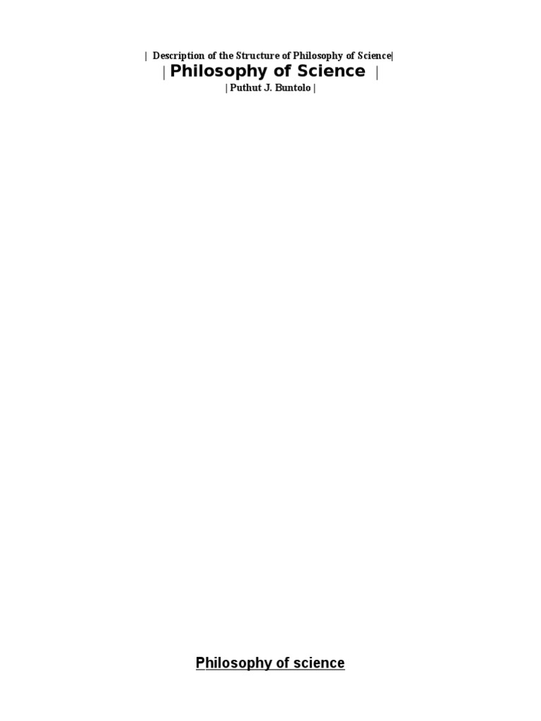 Description of Philosophy of Science | PDF | Philosophy Of Science ...