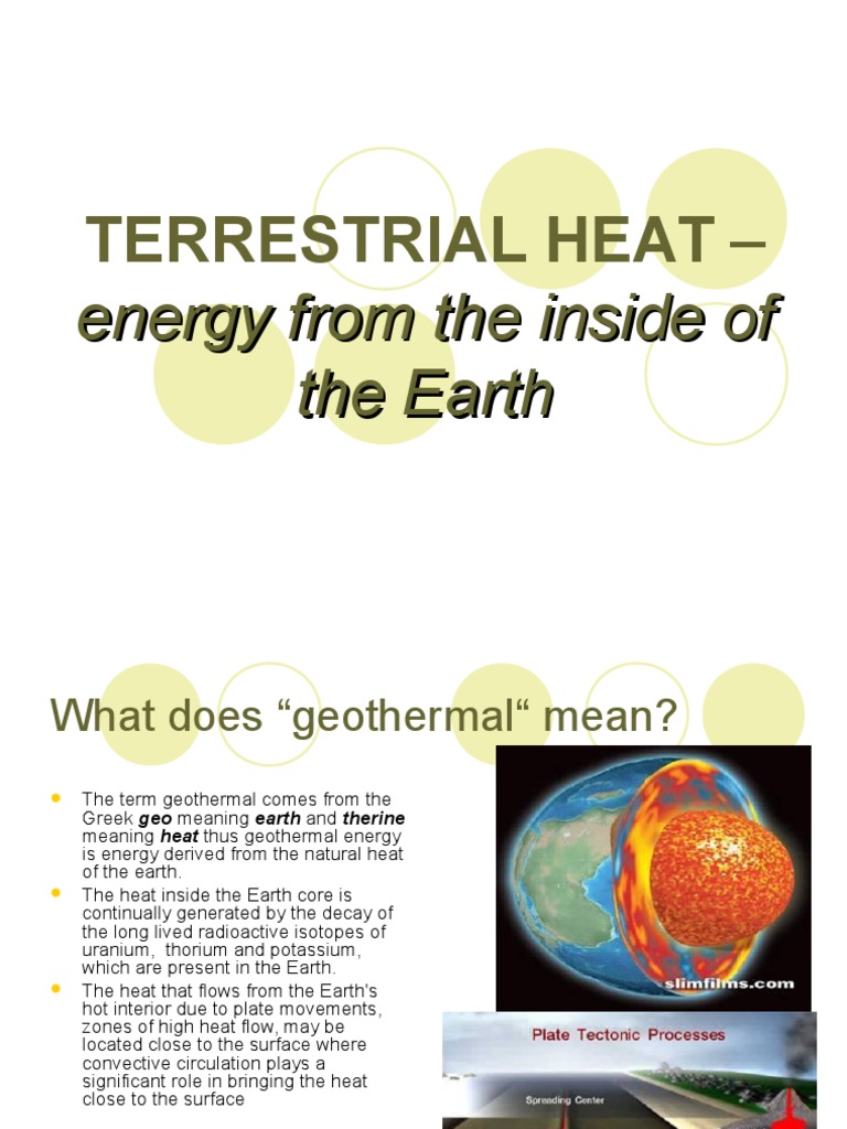 Terrestrial Heat - : Energy From The Inside of The Earth | PDF ...