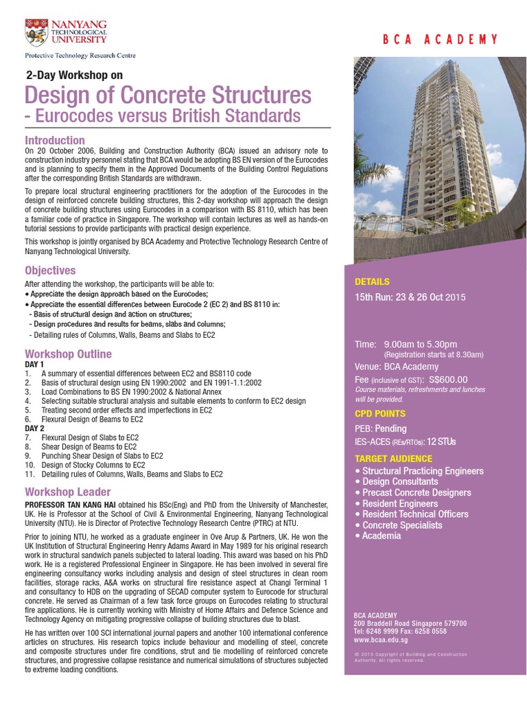 Design of Concrete Structures: - Eurocodes Versus British Standards ...