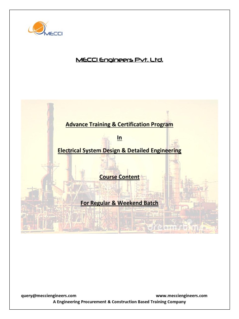 Electrical Design Course | PDF | Electrical Substation | Cable