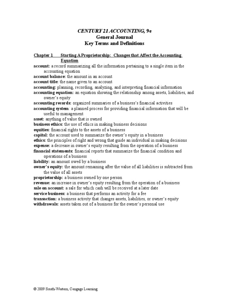 Accounting Terms | PDF | Debits And Credits | Payroll