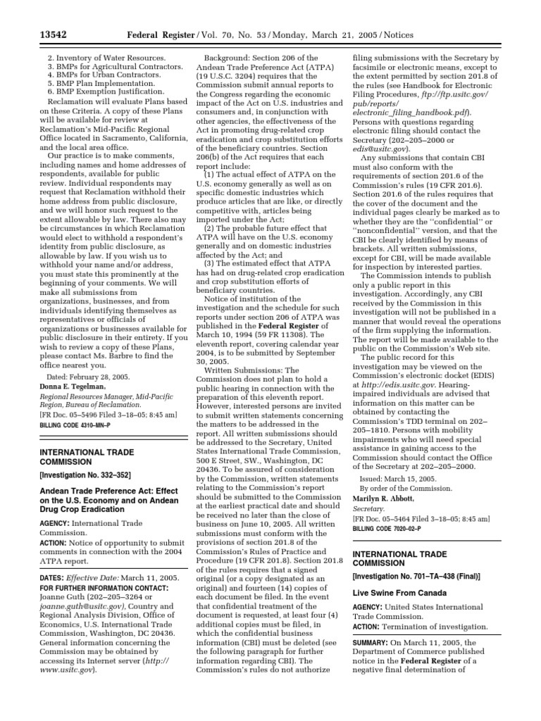 Water Resource Management Plans Review | PDF | Federal Register ...