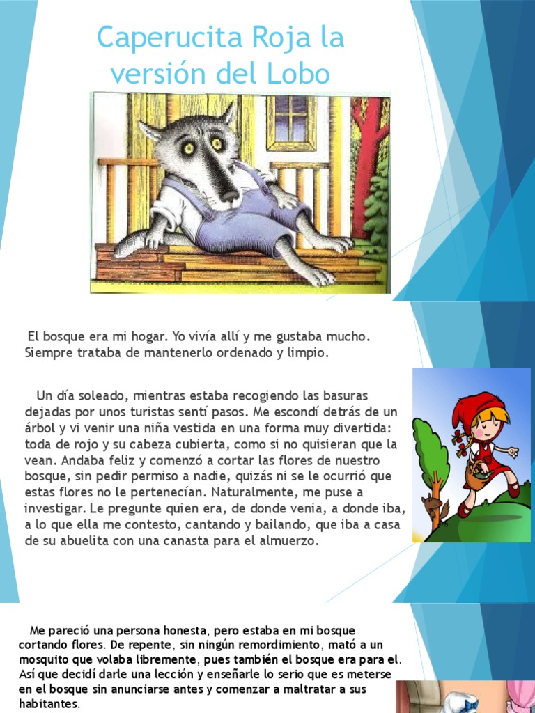Caperucita Roja La Versión Del Lobo | PDF | Caperucita Roja | Ocio