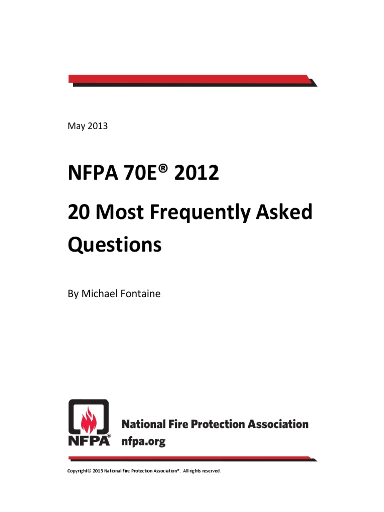 NFPA 70E - 20 Most Common FAQs | PDF | Business | Technology & Engineering