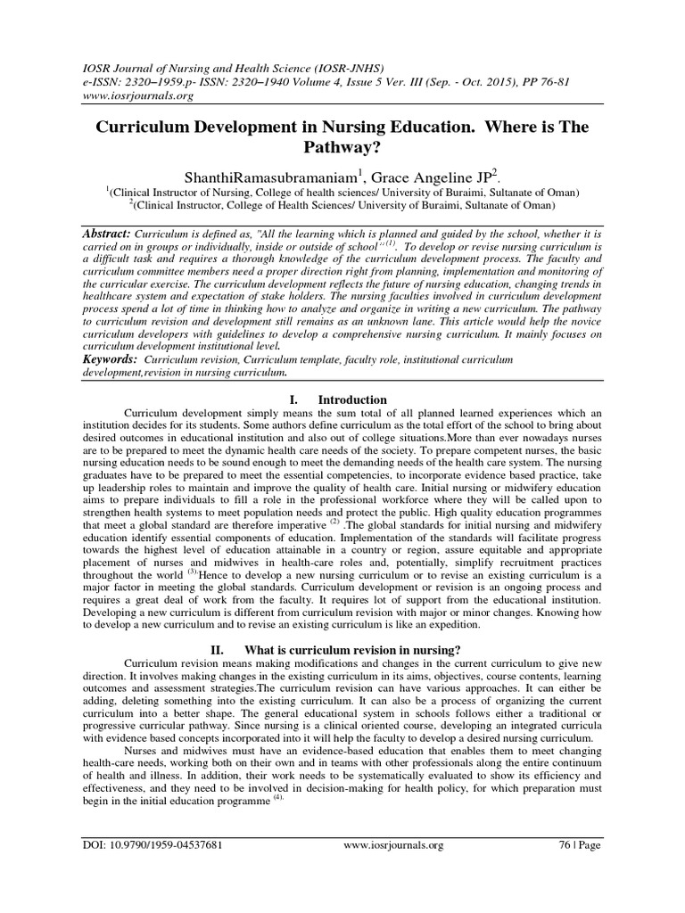 Nursing Curriculum Development Guidelines | PDF | Curriculum | Nursing