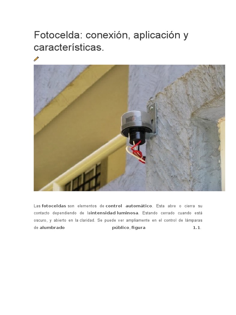 Fotocelda | PDF | Relé | Corriente eléctrica