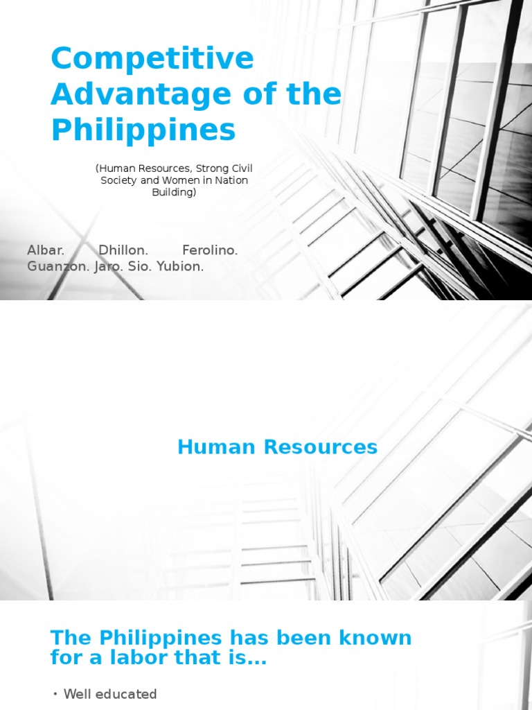 Competitive Advantage of the Philippines | Non Governmental ...