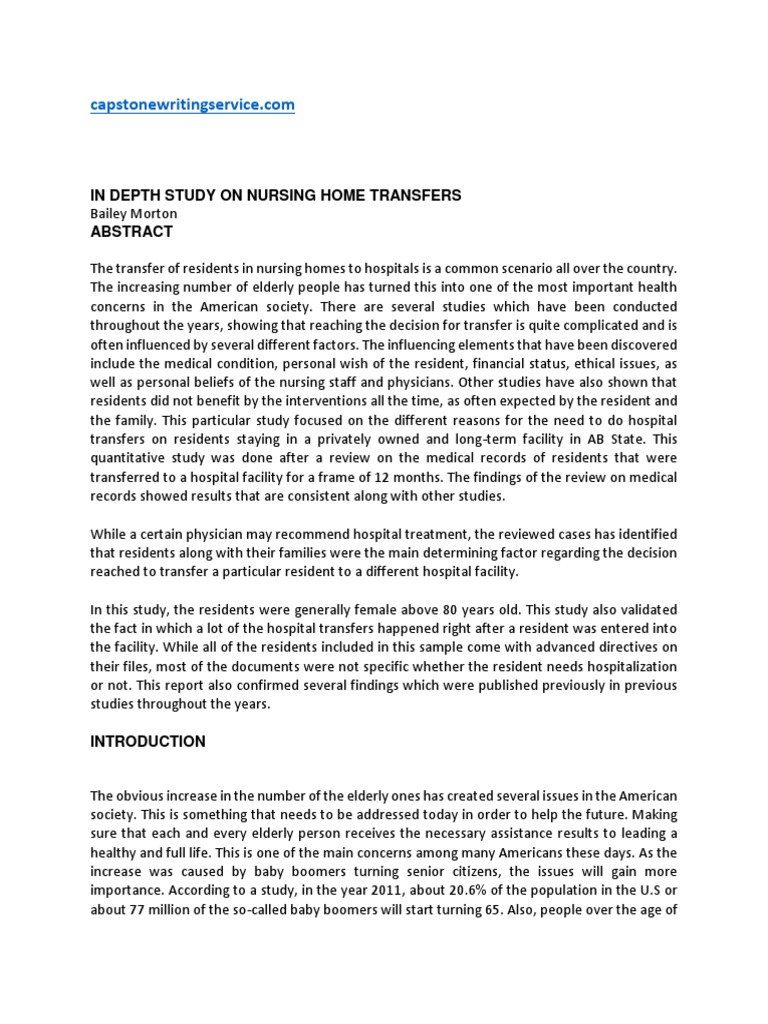 Nursing Capstone Project Writing Service | PDF | Long Term Care ... Nursing Capstone Project Writing Service | PDF | Long Term Care ...