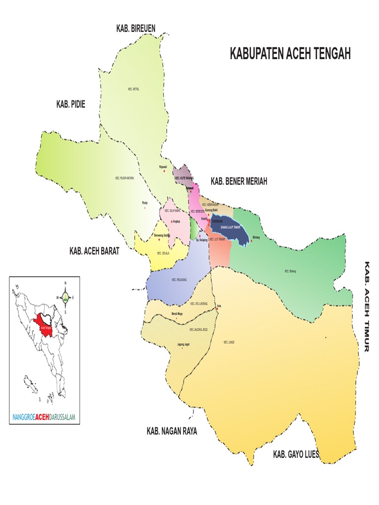 Peta Aceh Tengah | PDF