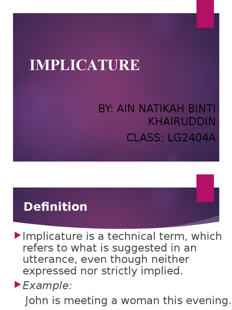 Implicature Prgmatics | PDF | Academic Discipline Interactions | Semantics