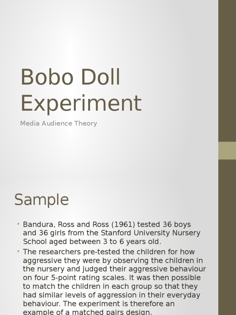 Bobo Doll Experiment | PDF | Neuroscience | Action (Philosophy)