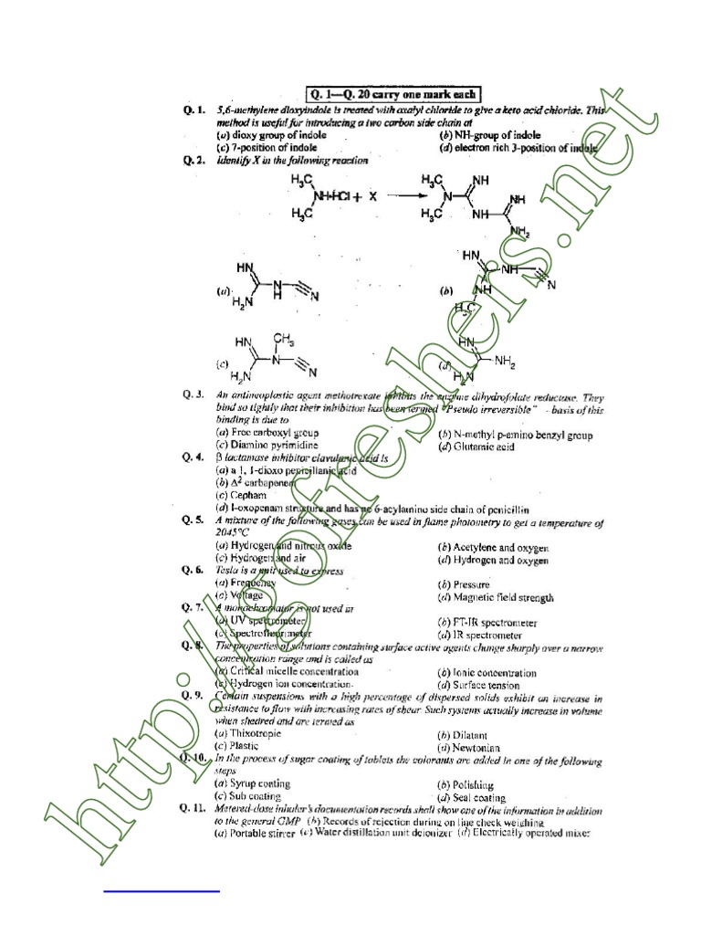 GPAT 2025 Answer Key and Papers | PDF