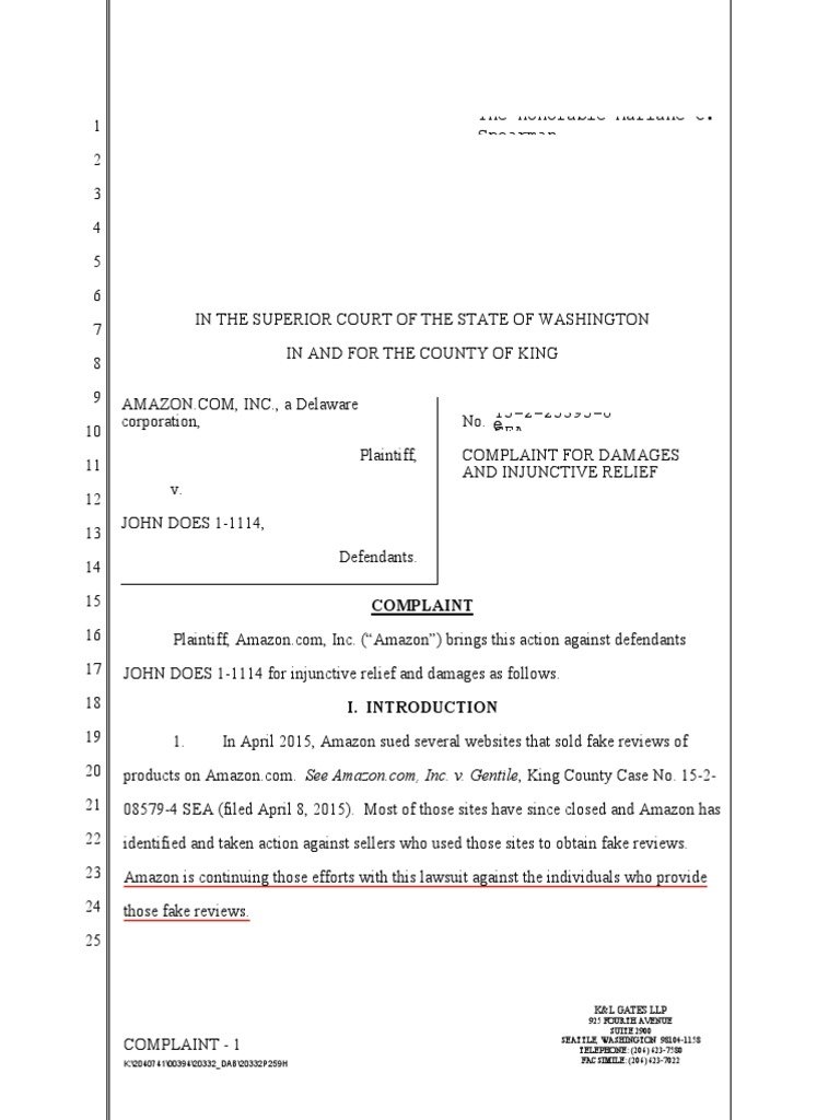 Amazon Complaint Re Reviews | PDF