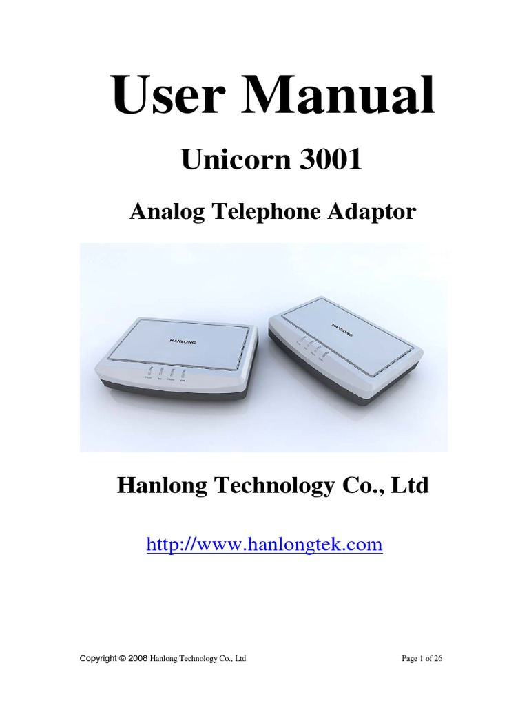 Unicorn 3001 User Manual | PDF | Session Initiation Protocol | Ip Address