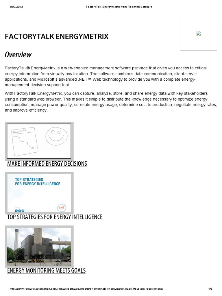 FactoryTalk EnergyMetrix From Rockwell Software | PDF | Microsoft ...