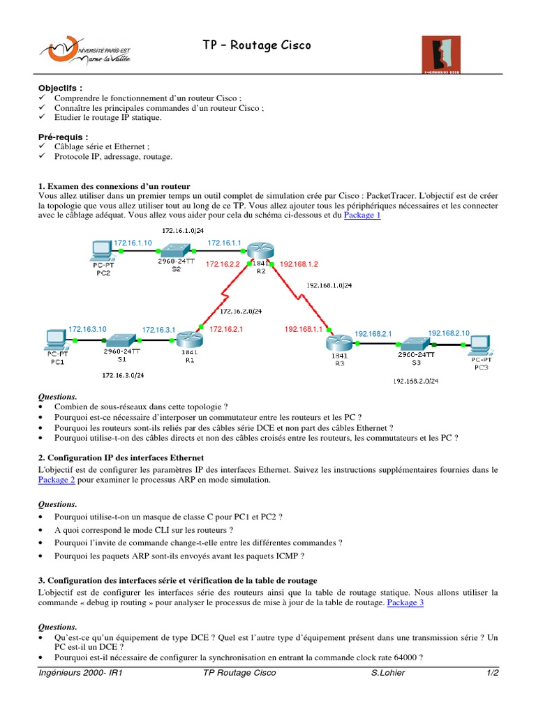 TP Routage Cisco | PDF