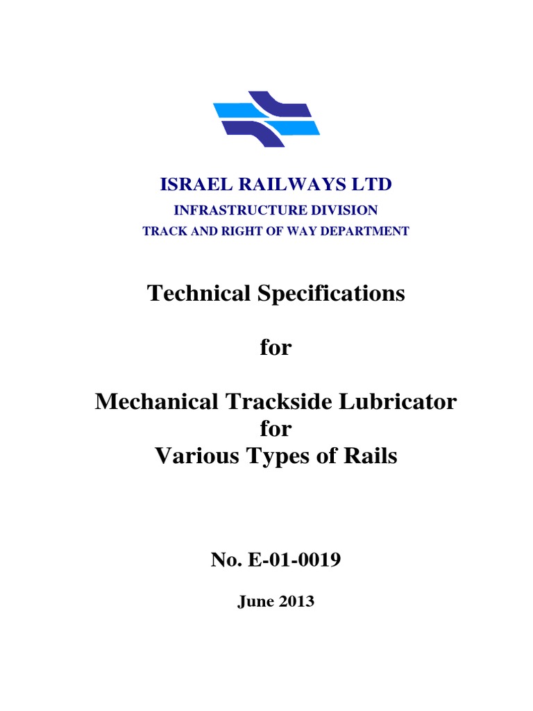 Technical Specifications | PDF | Track (Rail Transport) | Rail Transport