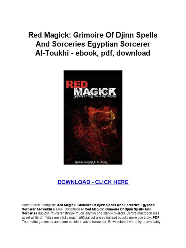 Red Magick: Djinn Spells Grimoire | PDF