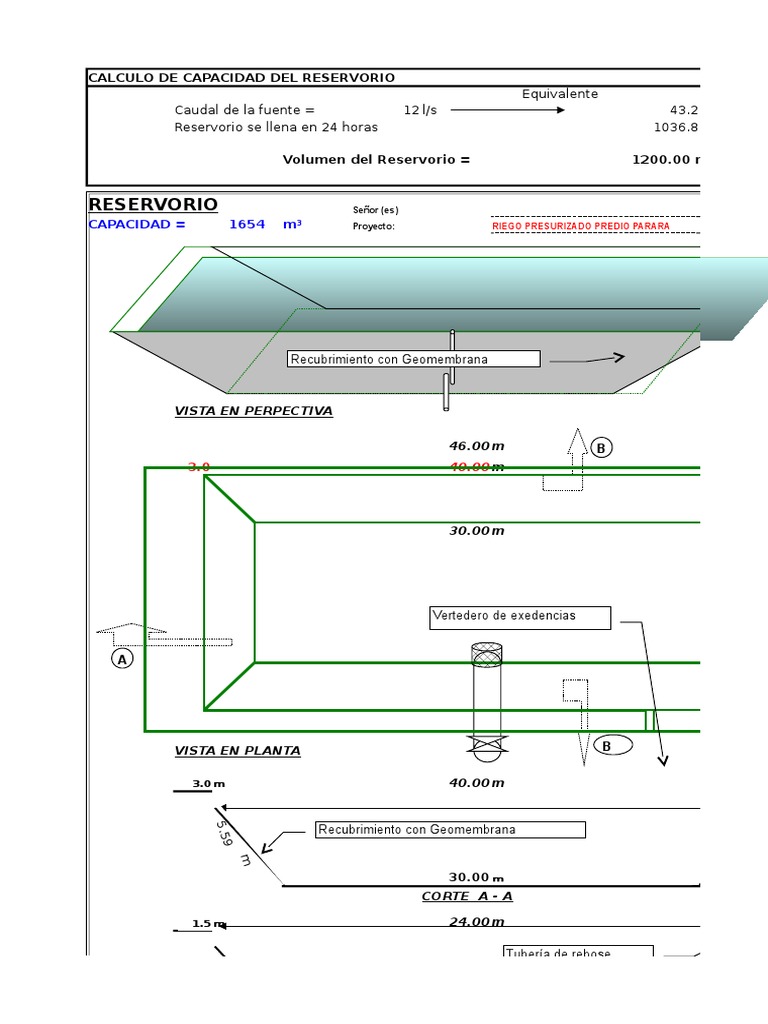 Calculo de Geomembrana para Reservorio | PDF | Tecnología