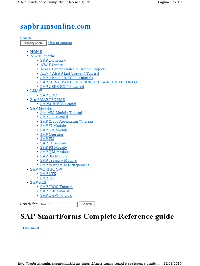 Smartforms Tuto | PDF | Page Layout | Barcode