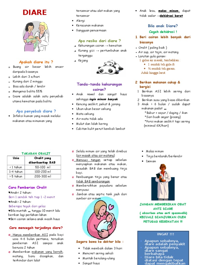 Brosur Penyuluhan DIARE | PDF | Kesehatan Holistik