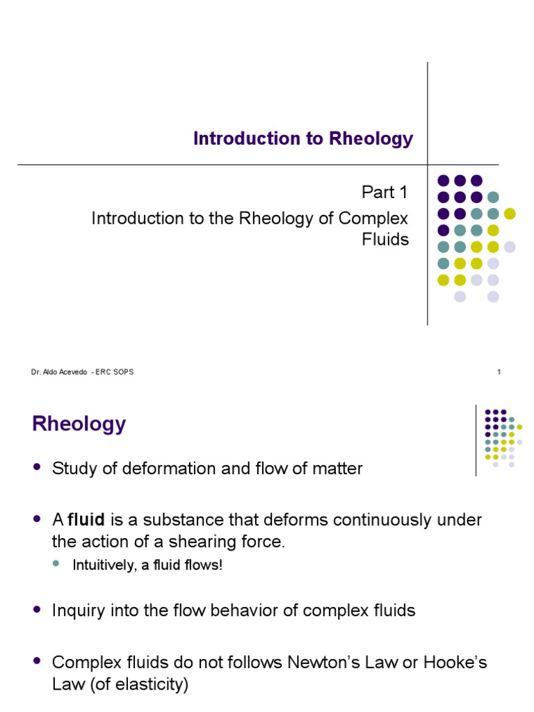 I. Introduction To Rheology | PDF | Rheology | Fluid Mechanics