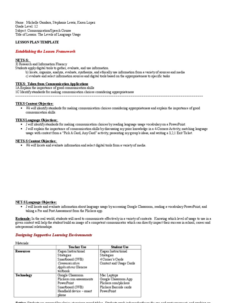 Web Lesson Plan | PDF | Educational Assessment | Pedagogy