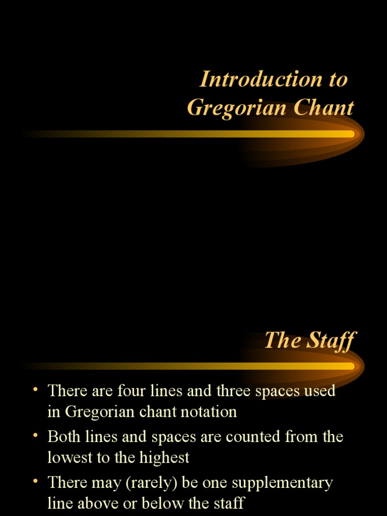 Gregorian Chant Notation | Musical Notation | Gregorian Chant