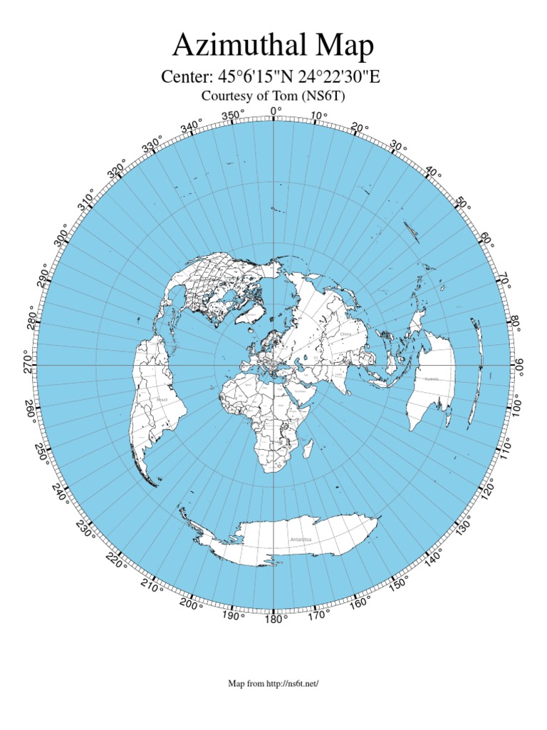 Azimuthal Map | PDF | Island | Arabs