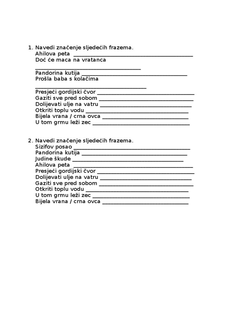 Frazemi-Kratki Test | PDF