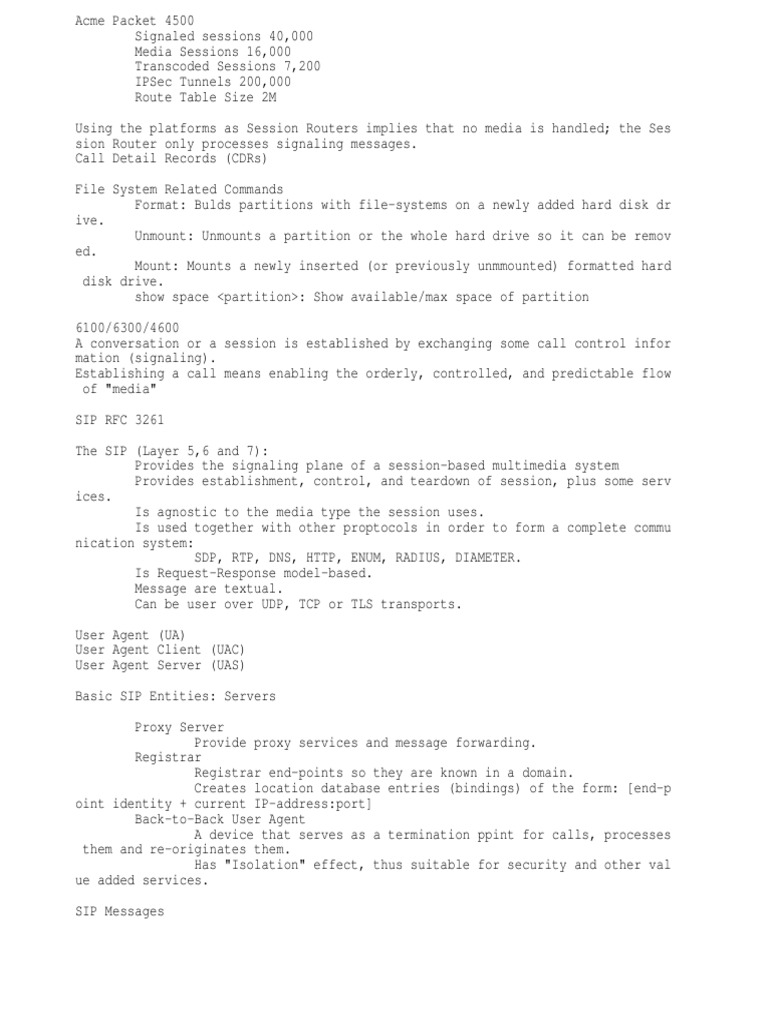 SBC | PDF | Session Initiation Protocol | Port (Computer Networking)