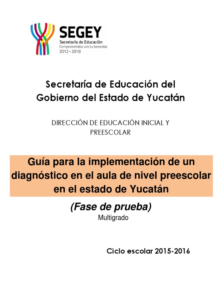 Multigrado.-Guía para La Implementación de Un Diagnóstico en Preescolar ...