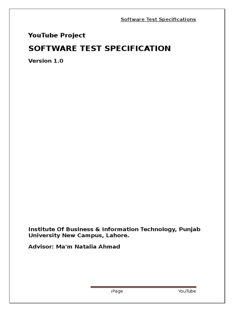 Software Test Specification | PDF | Specification (Technical Standard ...