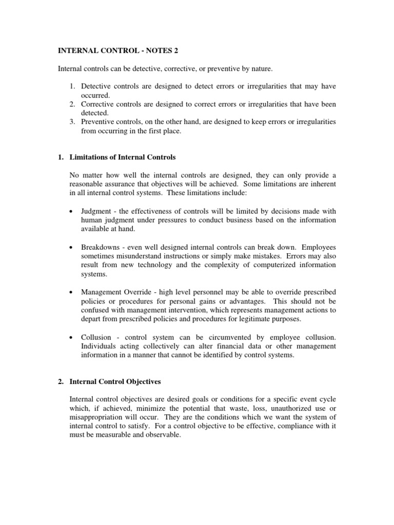 Internal Control | PDF | Internal Control | Business