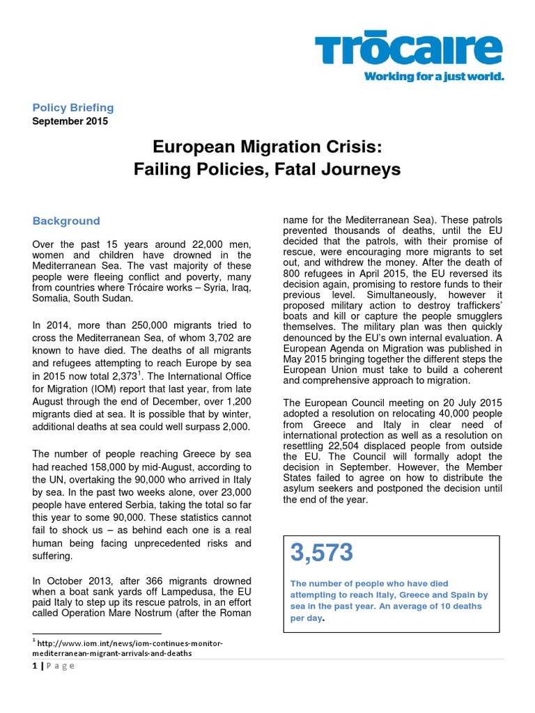 European Migration Crisis Overview | PDF | European Migrant Crisis ...