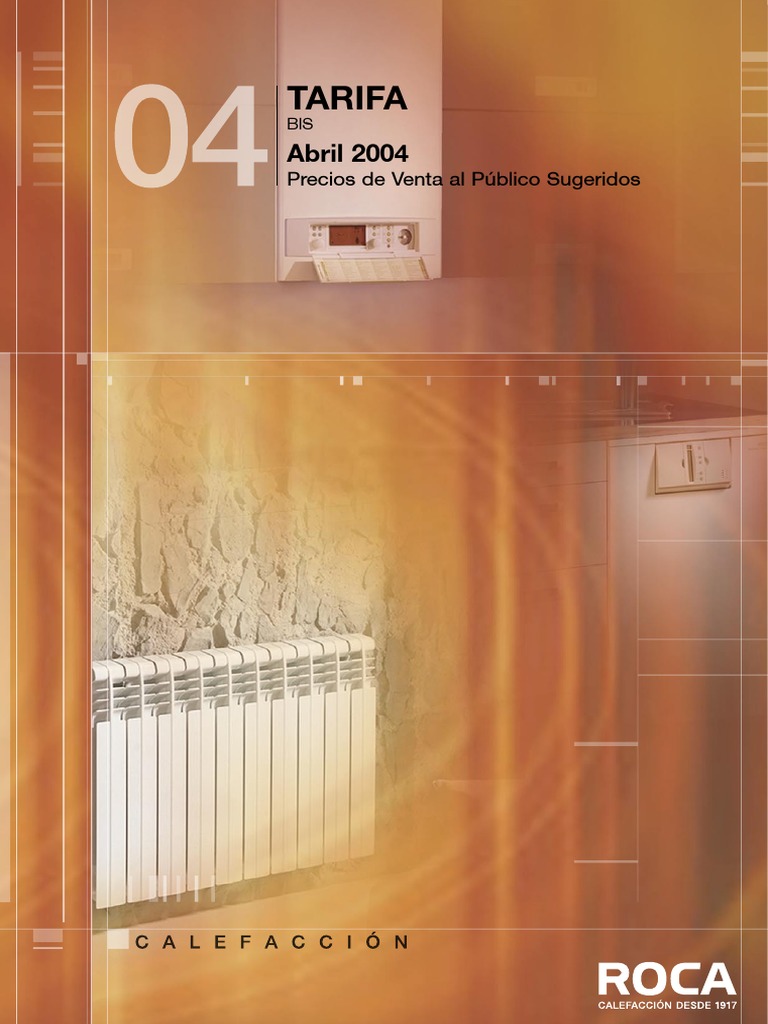 Roca Calefaccion - Accesorios (Radiadores, Calderas, Etc) PDF | PDF ...