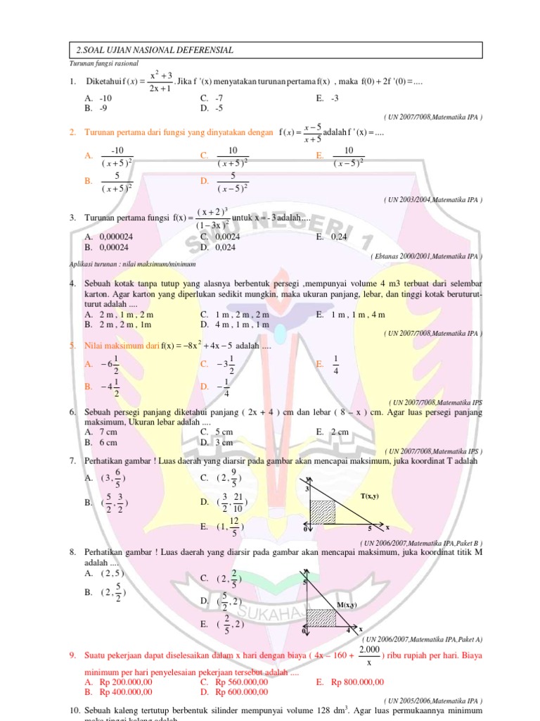 Diferensial (Turunan) | PDF