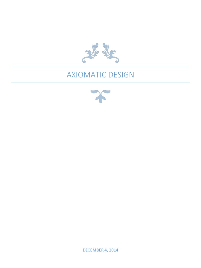 Axiomatic Design PDF | PDF | Axiom | Water
