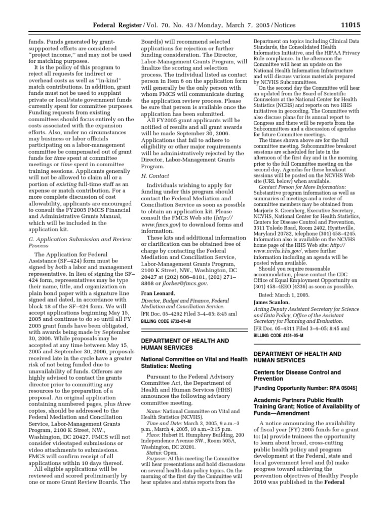 Notice: Grants and Cooperative Agreements Availability, Etc.: Academic ...