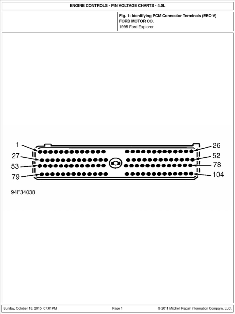 Conector Ford PCM EEC-V 104 PDF | PDF